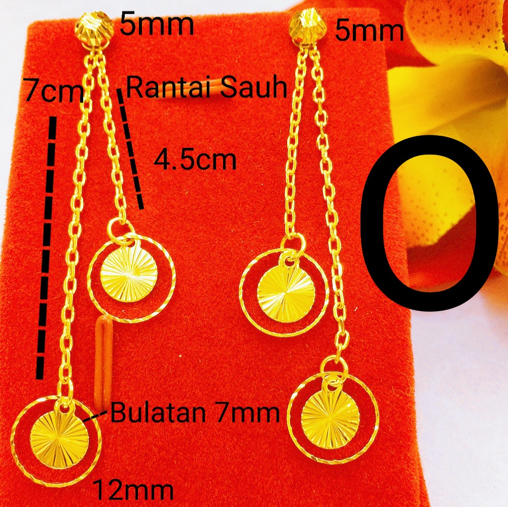 💥ADA COP 916💥(ECE1B)EMAS BANGKOK SUBANG ANTING/ PAKU LOVE BUNGA BULATAN ...