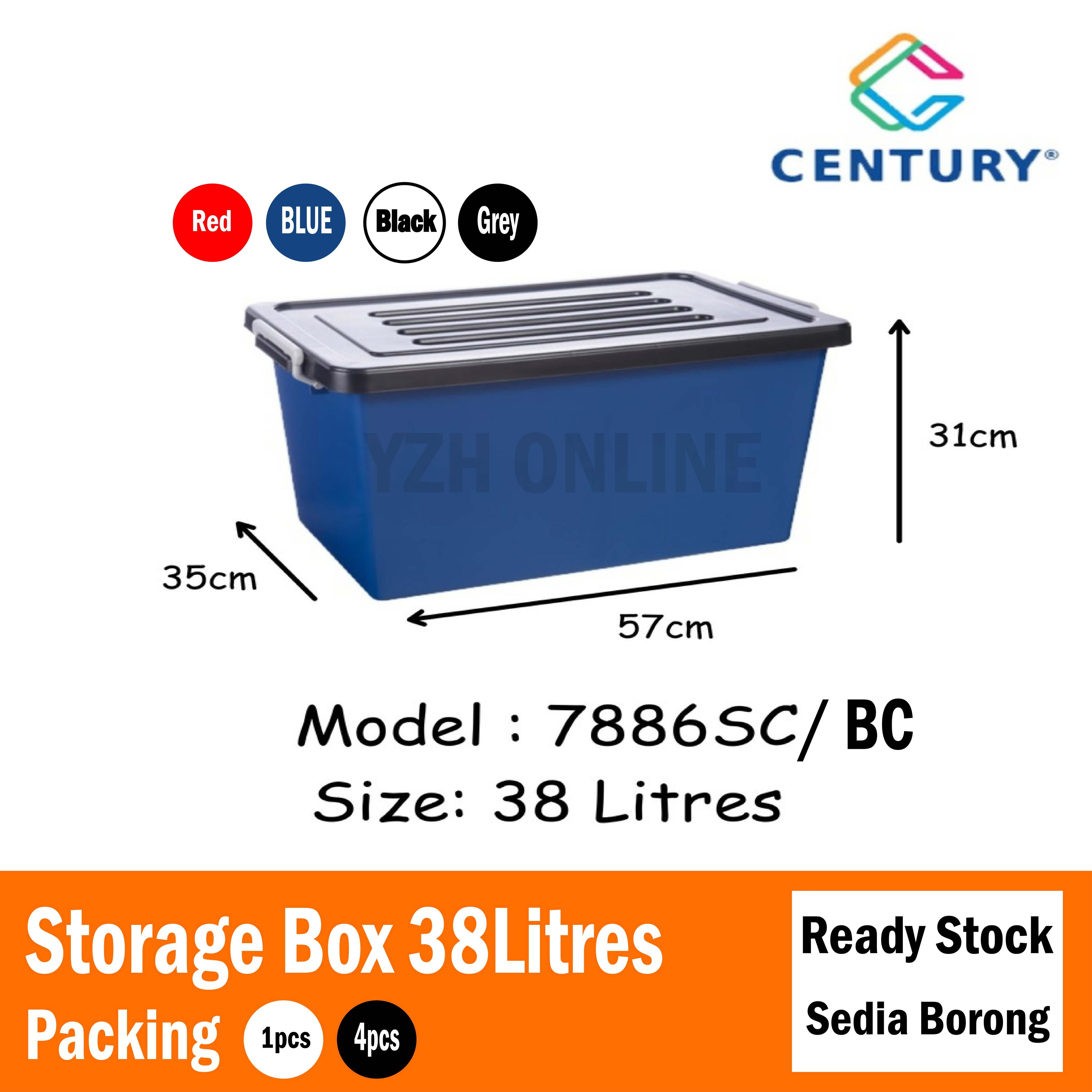 Century Storage box (38Lt) 7886SC / 7886BC Bekas simpanan plastik ...