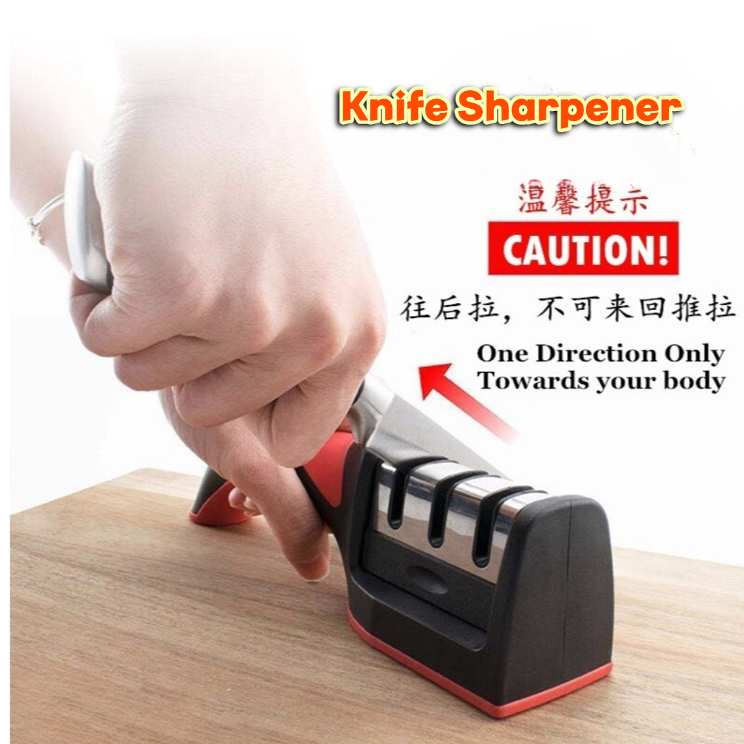 🔥𝑹𝑬𝑨𝑫𝒀 𝑺𝑻𝑶𝑪𝑲🔥{Must BUY} High Quality 3-Stages Knife Sharpener Alat ...