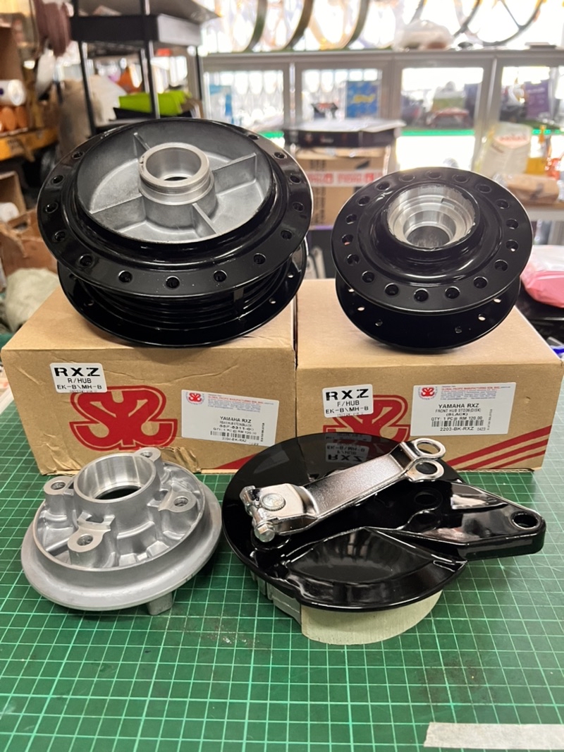 SYS Hub/Gantang Black Yamaha RXZ Front Hub (Disc) Rear Hub Hub Panel ...