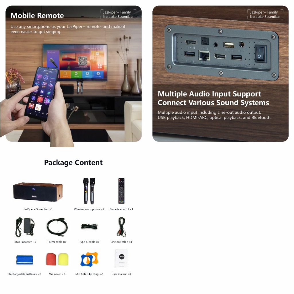 Jazpiper+V3 Family Karaoke Soundbar / Karaoke Speaker N-S10 Original ...