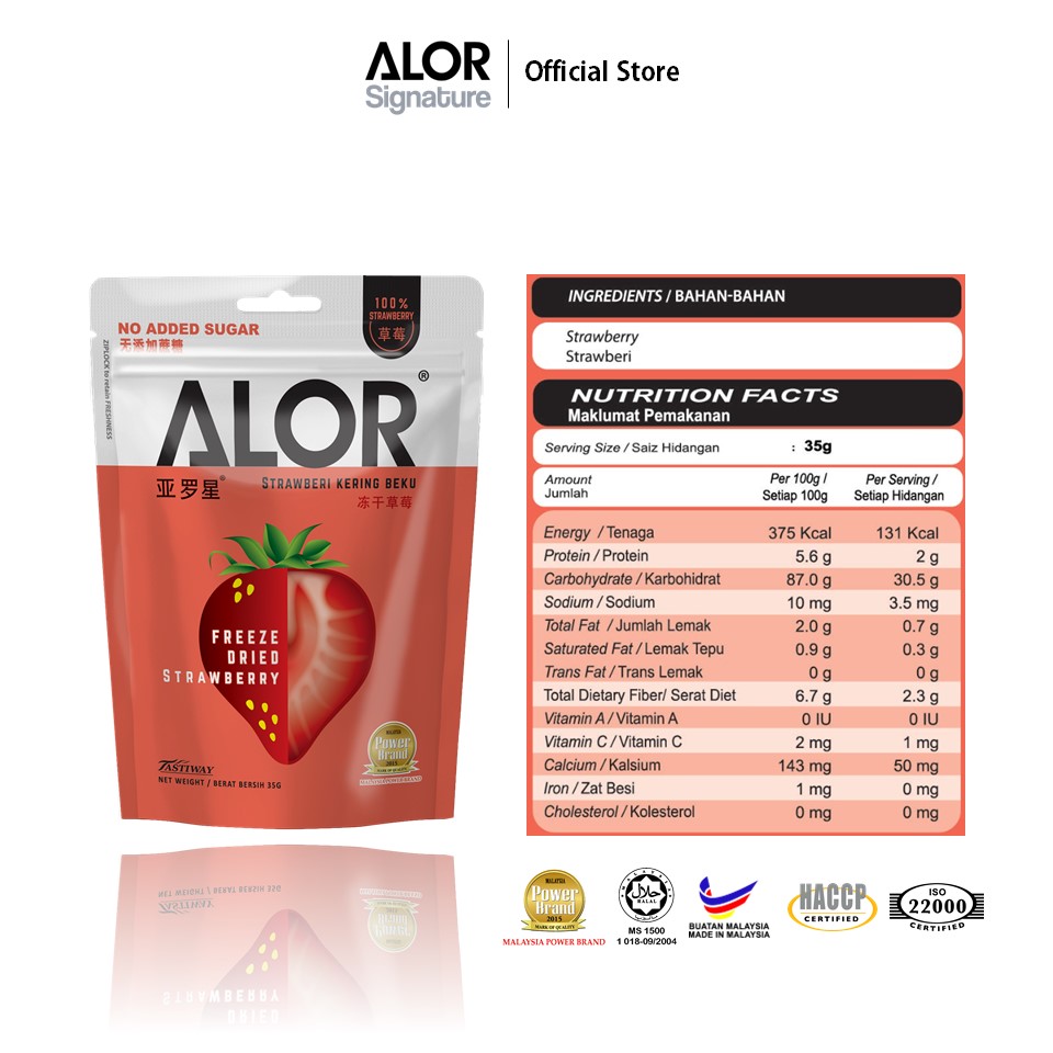 ALOR Snek Buah-Buahan Kering Beku pek besar/Freeze Dried Fruits [Durian ...