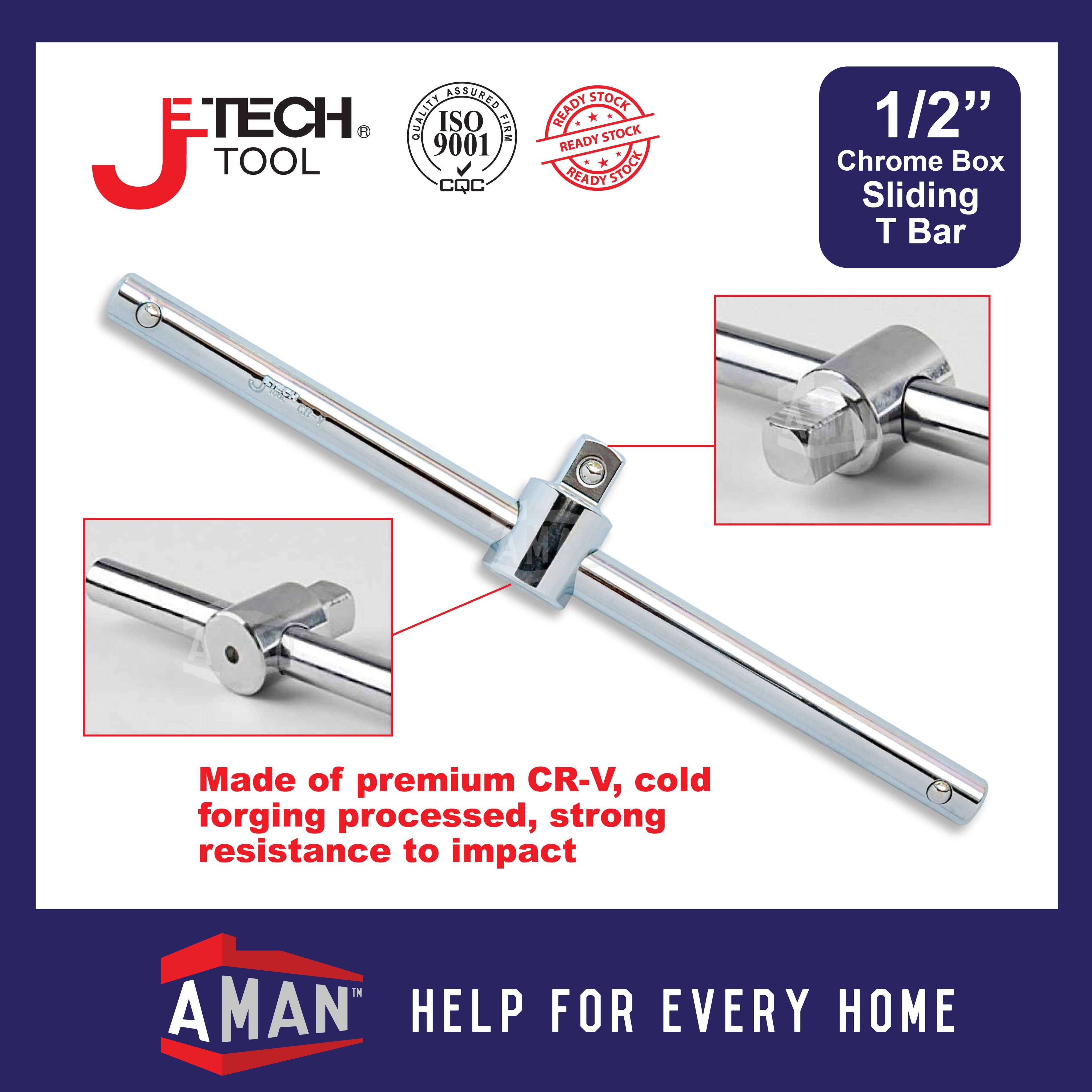 JETECH Sliding T Handle Wrench Chrome Box Socket Sliding T Bar Sliding ...