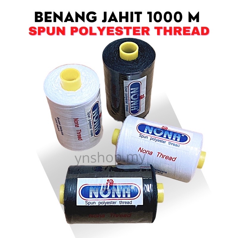 Benang Jahit NONA /Dolphin 1000mts/Spun Polyester Thread/Sewing Thread ...