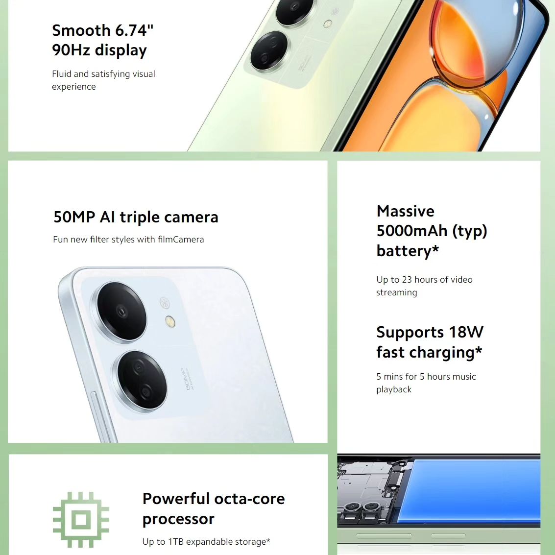 Redmi 13C 12GB* RAM (6+6GB Extended RAM) + 128GB ROM, 18W Fast Charge🎁 ...