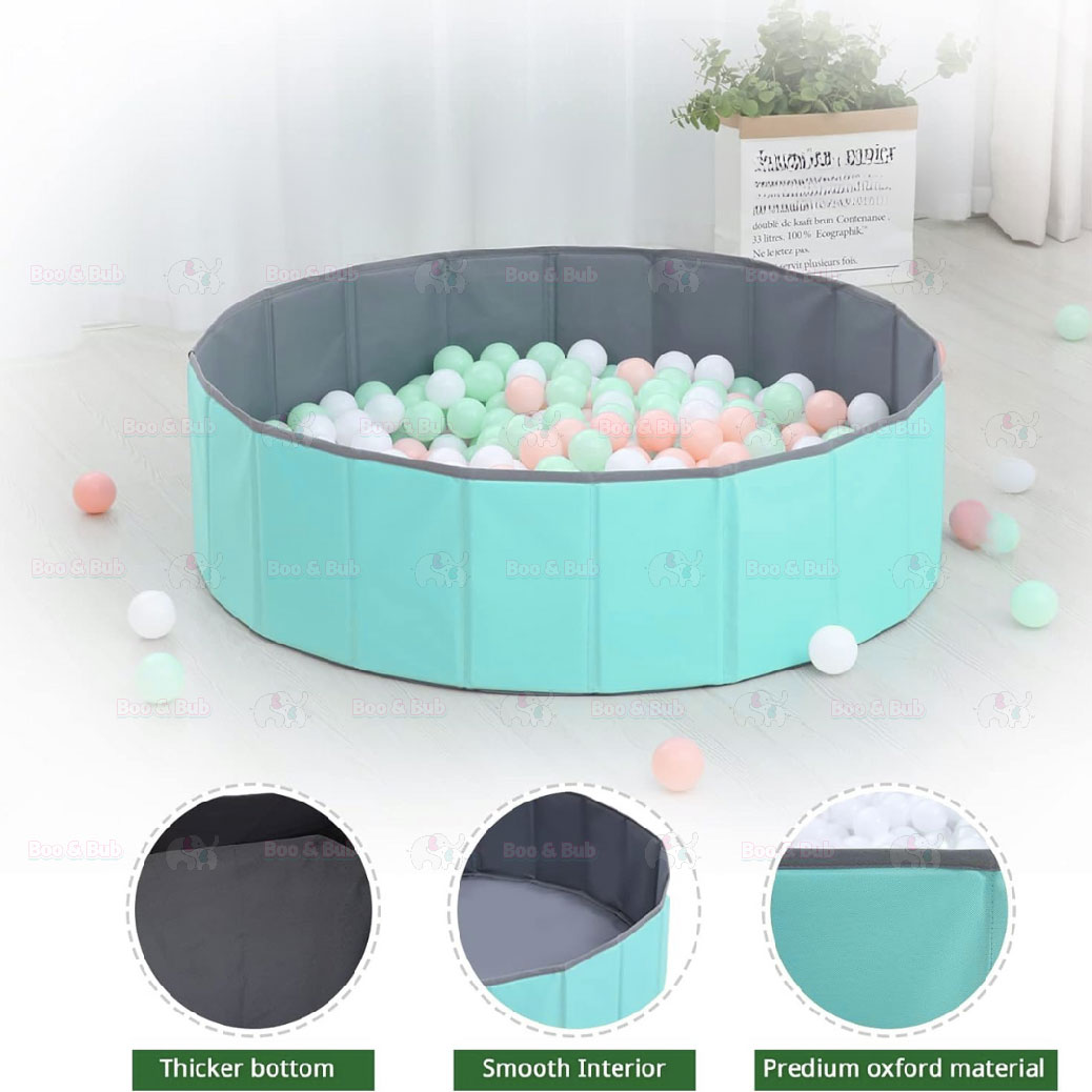 Boo&Bub Kids Ocean Ball Pit Pool | Foldable Indoor Ball Pool Playpen ...