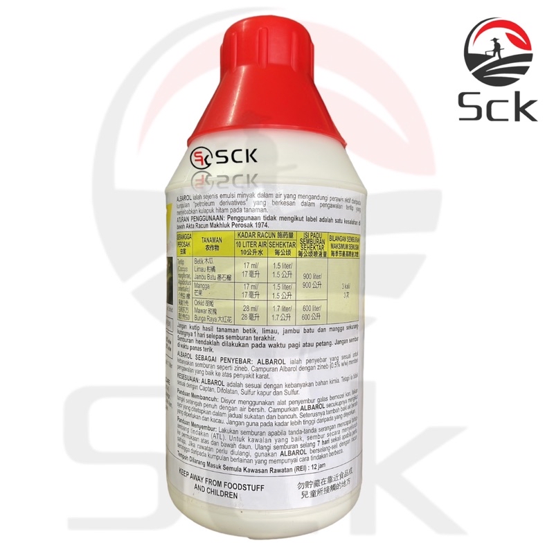 ALBAROL 1L Racun serangga/Ancom white oil 72%/Pelekat gam kawalan ...