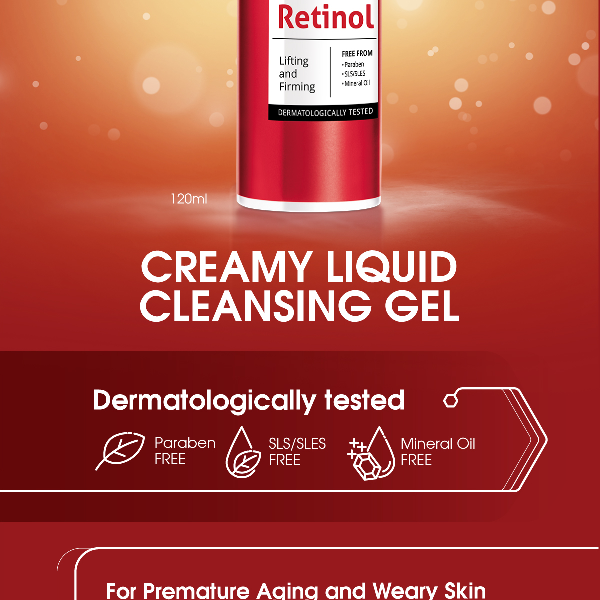 Cosmoderm Luminous A Creamy Liquid Cleansing Gel 120ml (Retinol ...
