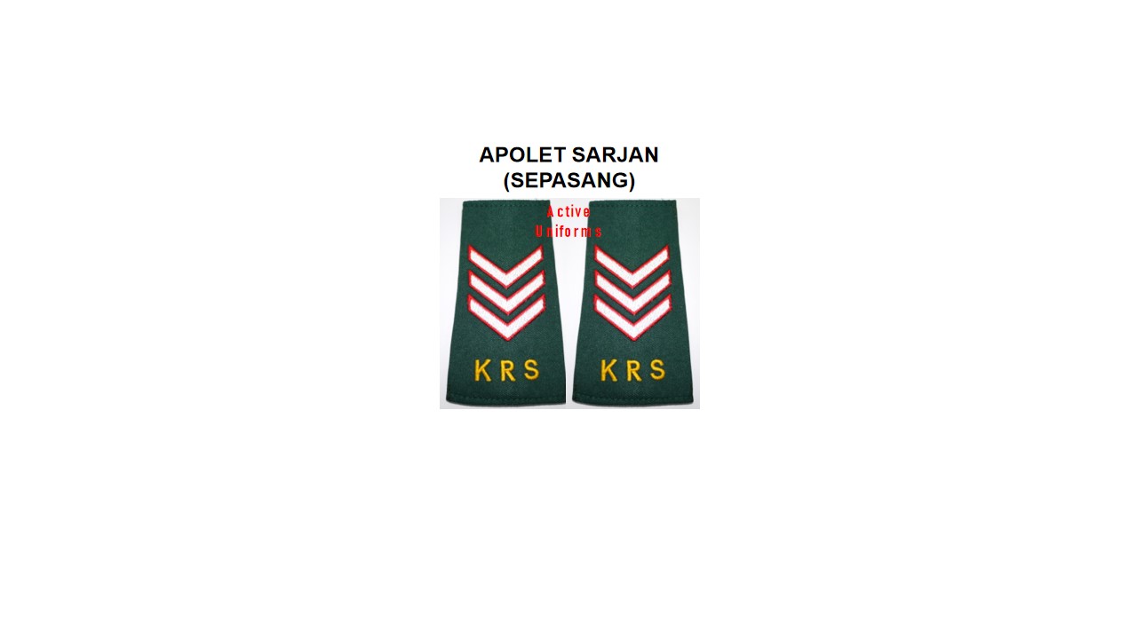 Pangkat KRS Sek Men Kadet Remaja Sekolah Apolet - Lans Koperal ...