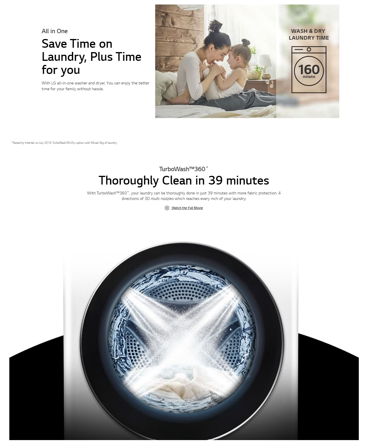 LG Washer Dryer 2 in 1 Washing Machine Front Load Combo Mesin Basuh ...