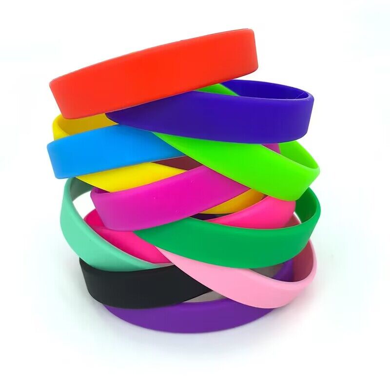 100PCS Silicon Wristband Rubber Wristband 202x12mm Getah Gelang Tangan ...
