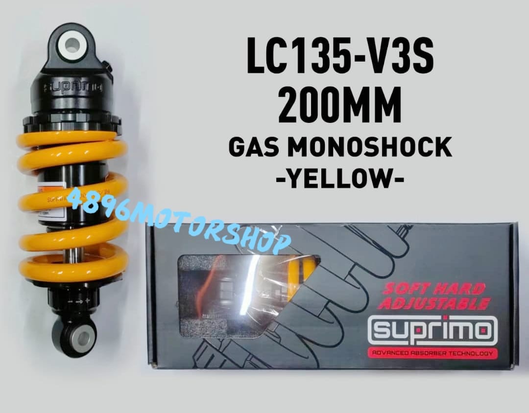 SUPRIMO MONOSHOCK YAMAHA LC135 Y15ZR V1 V2 Y16ZR LC 135 Y15 Y16 ADJUSTABLE RACING REAR MONO ...