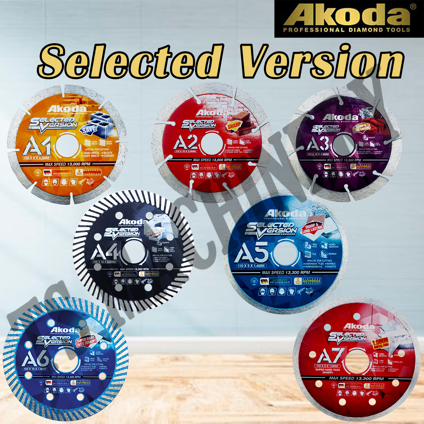 [𝐎𝐑𝐈𝐆𝐈𝐍𝐀𝐋]Akoda Heavy Duty Diamond Cutting Blade A1, A2, A3, A4, A5, A7 ...