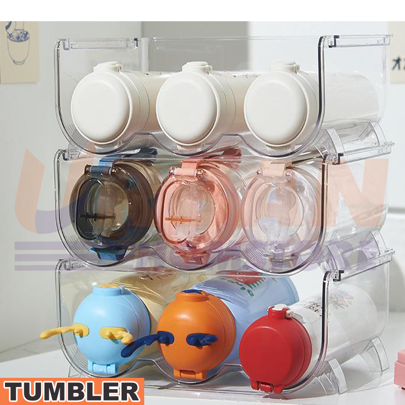 UBH Bottle holder storage Tumbler holder 3 Grid Multi-layer stackable ...