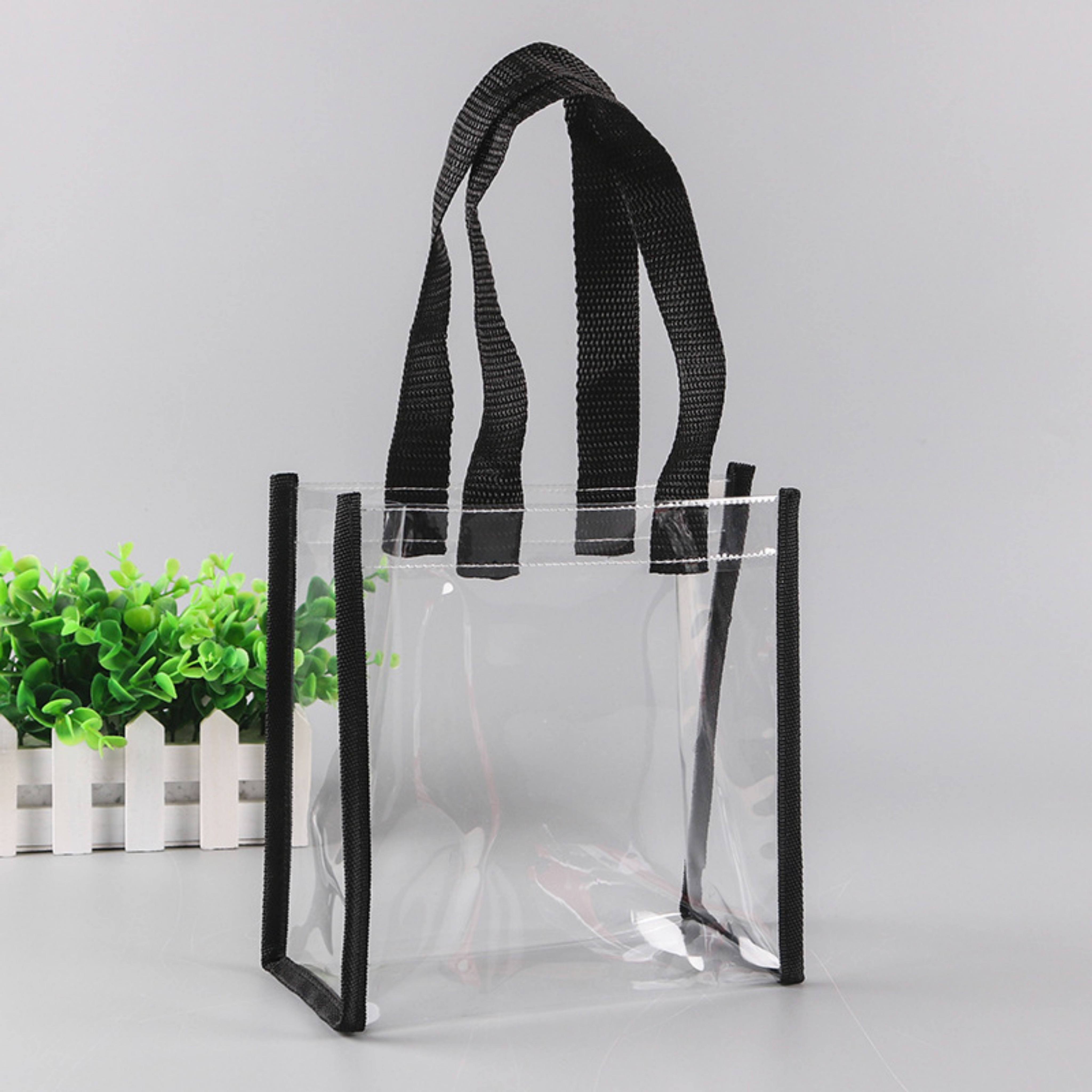 Clear PVC Tote Bag Handbag Shopping Bag Gift Bag Transparent PVC ...