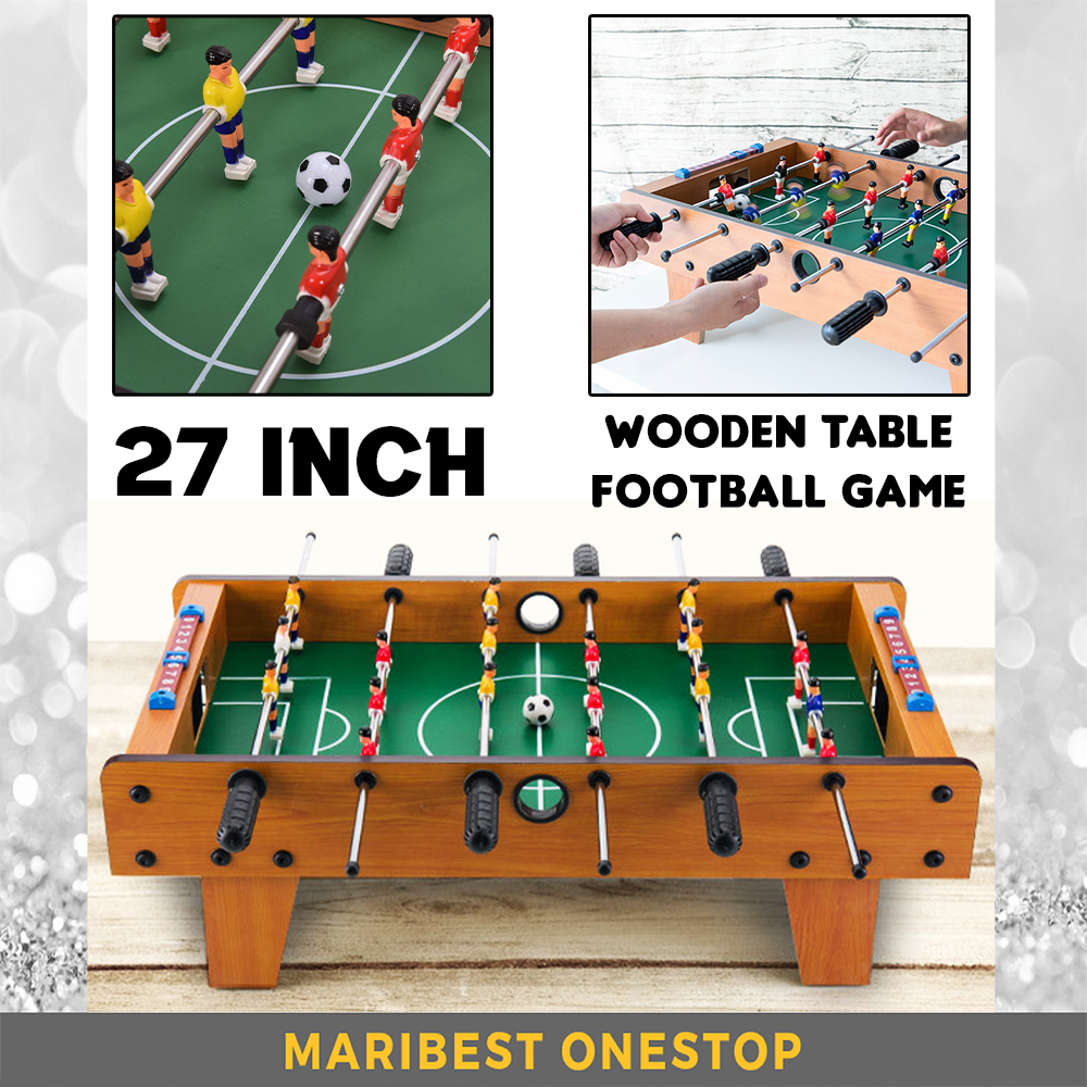3H Fitness 27" Wooden Table Football C/W Stand Foosball Soccer Table ...