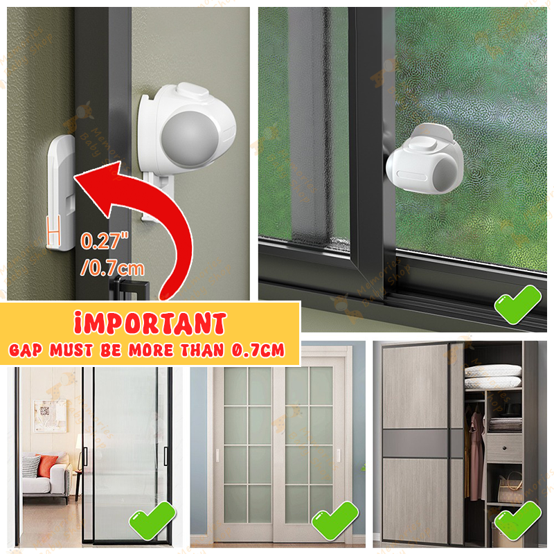 EUDEMON Sliding Window Restrictor Window Lock Door Lock Child Baby ...