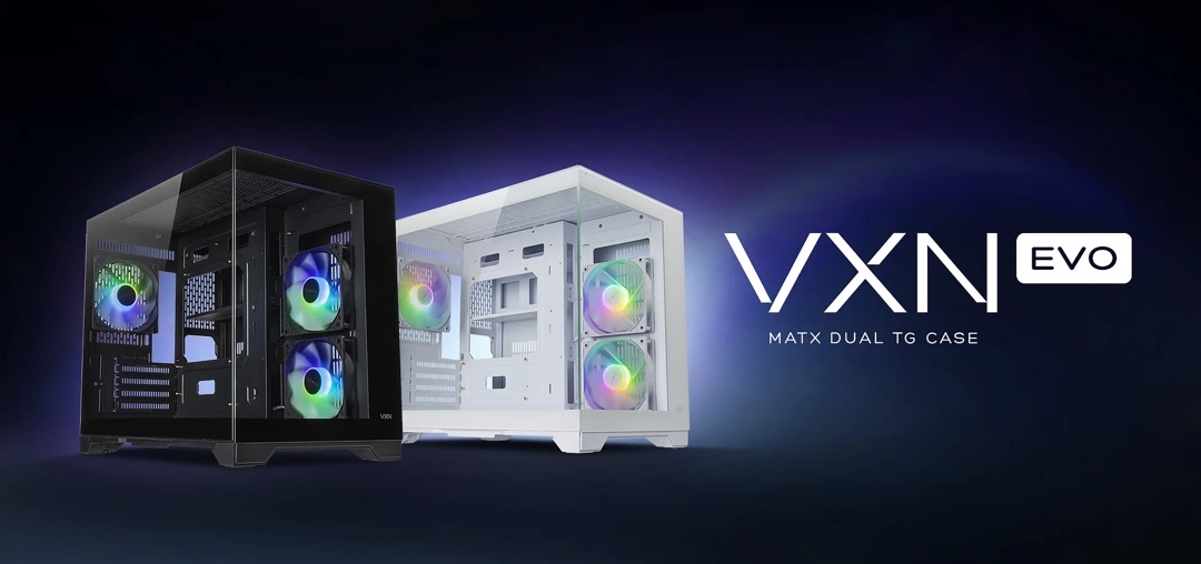 TECWARE VXN EVO / EVO OMNI TG ARGB COMPACT CHAMBER MATX CASING BLACK ...