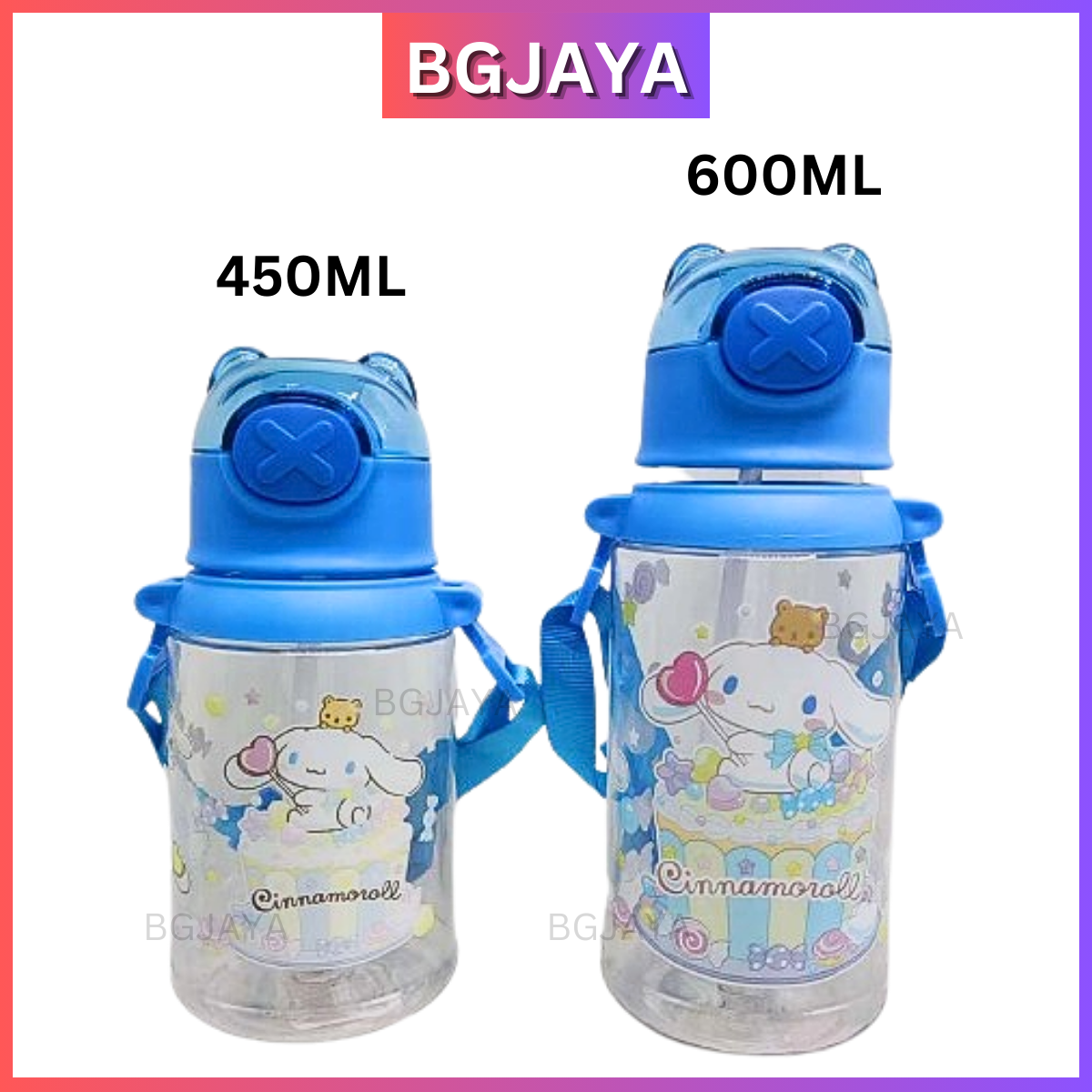 450ml/600ml Bottle Kids Water Straw Drinking Bottle Sanrio Kuromi ...