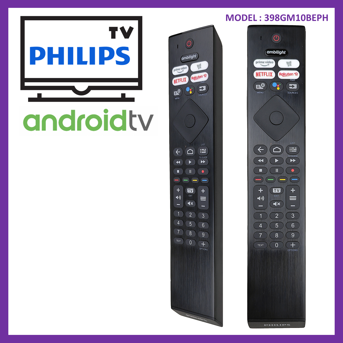 Philips Original Android Smart TV Remote Control 398GM10BEPH Philips ...