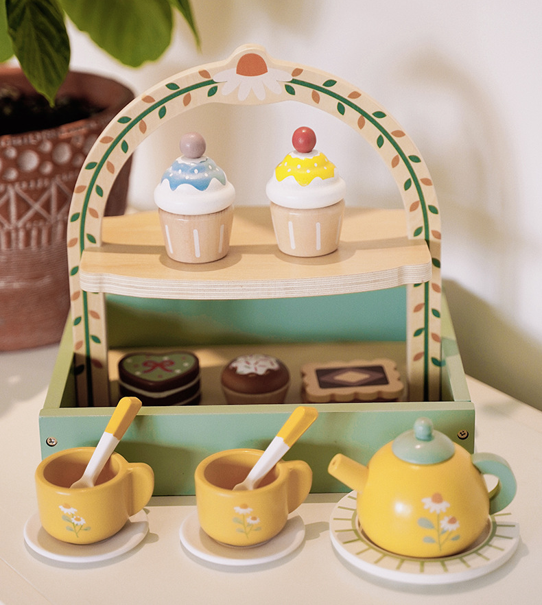 Wooden Royaltea Afternoon Tea & Dessert Set Pretend Play Role Play ...