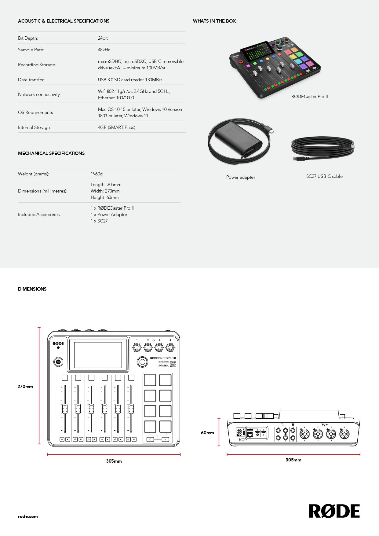 RODE RODECASTER PRO II INTEGRATED AUDIO PRODUCTION STUDIO WITH SMART ...