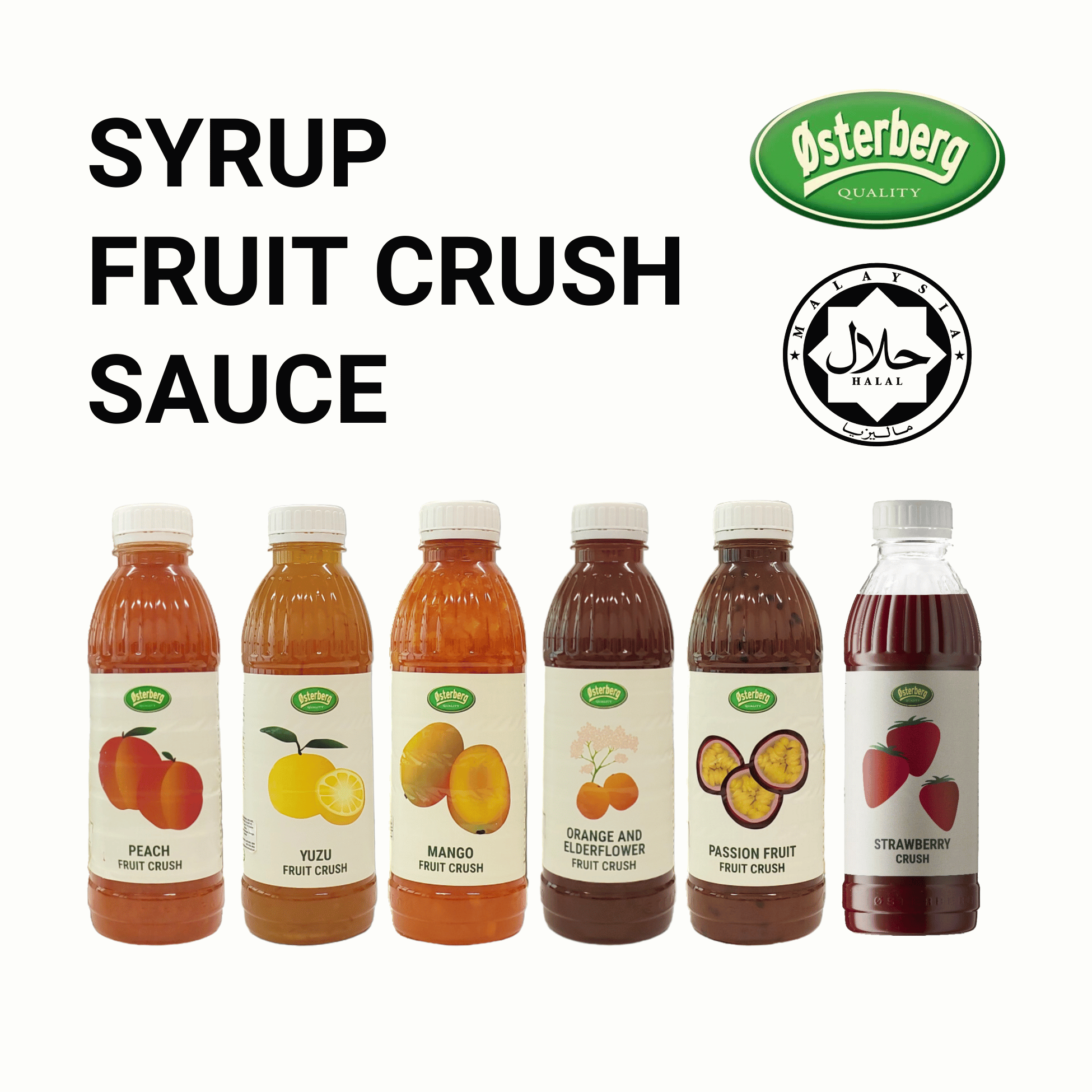 Osterberg Strawberry Fruit Crush Smoothie Syrup 1000ml Halal Soda ...