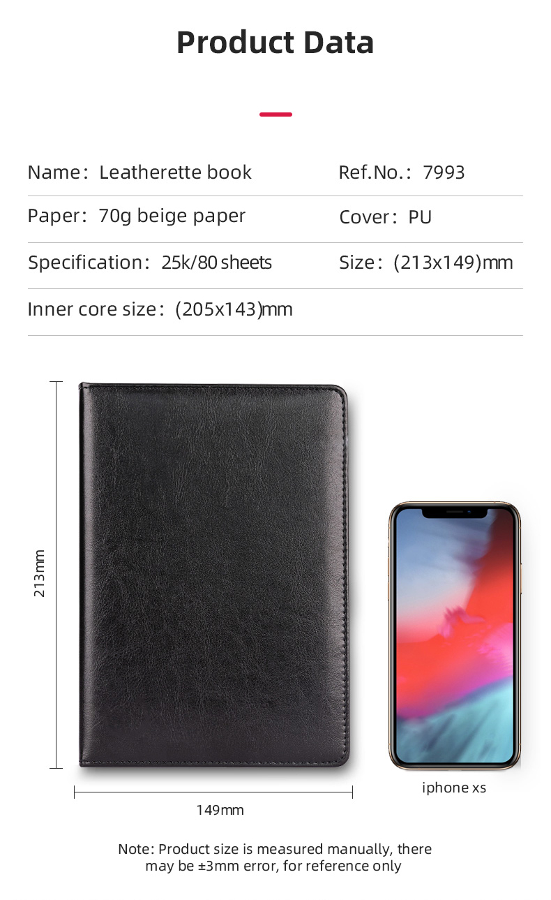 Deli Leather Cover Notebook 25K 160 Pages A5 Size Black Note Pad Journal Diary | Shopee Malaysia