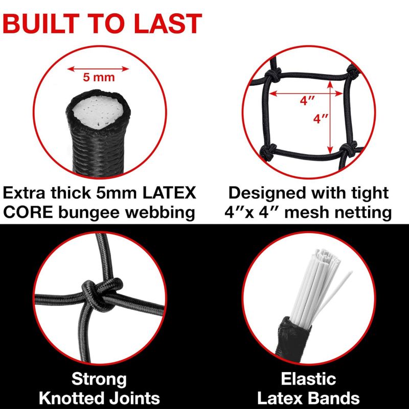 Cargo Net 120*180cm Bungee Cord 4x4 Pickup Truck Cargo Net Car Roof ...