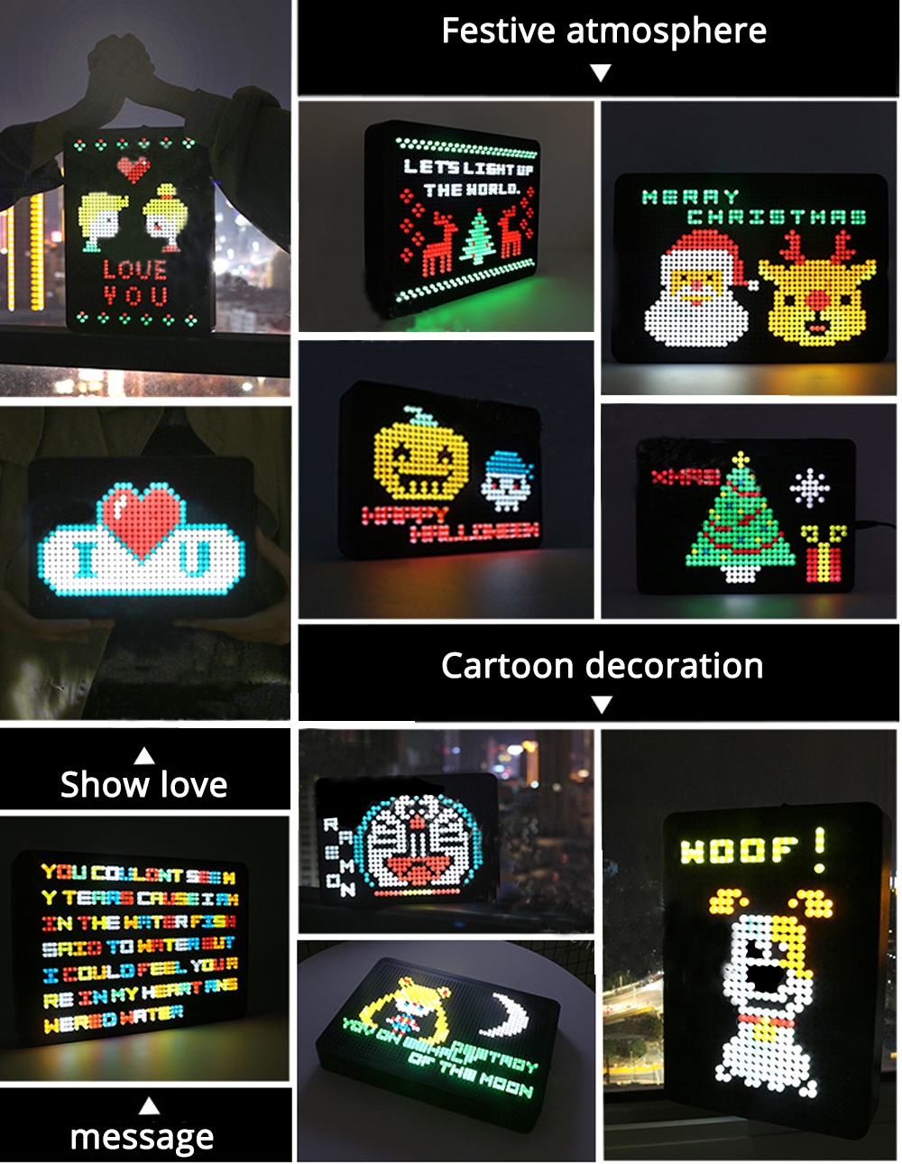 DIY Romantic Decoration Creative Puzzle Alphabet Light Box Battery ...