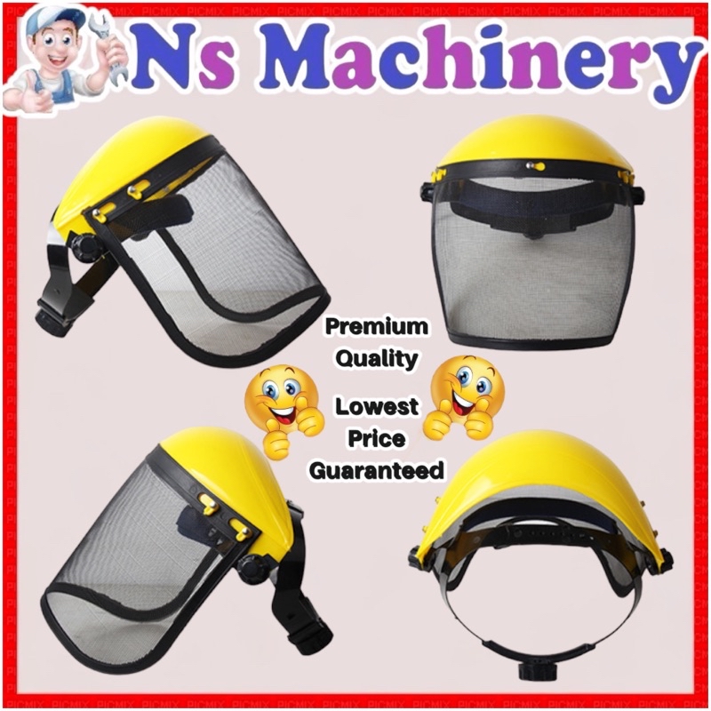 Full Face Mask Protective Visor Safety Helmet Hat Chainsaw Brush Cutter ...