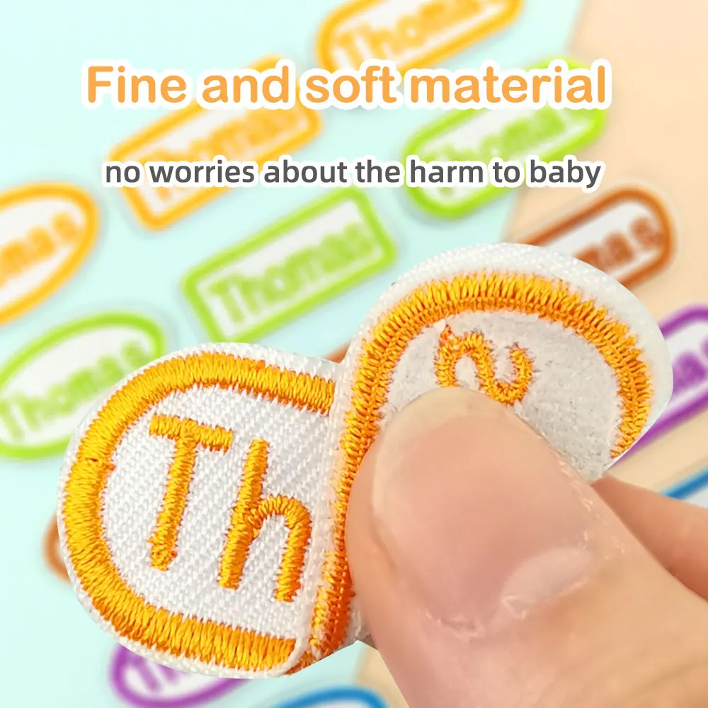 Custom Embroidery Name Tag Sticker Personalized Washable Sewing Clothes ...