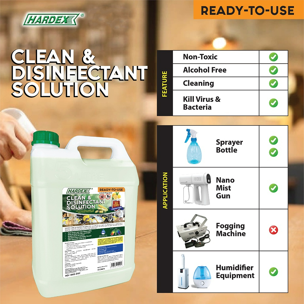 [SIRIM Tested] HARDEX Clean and Disinfectant Solution - Ready To Use ...