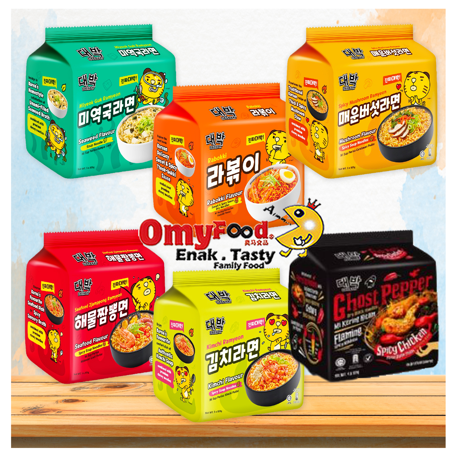 Korean Daebak Soup Ramyun RamenNoodle [Kimchi / Mushroom / Rabokki ...