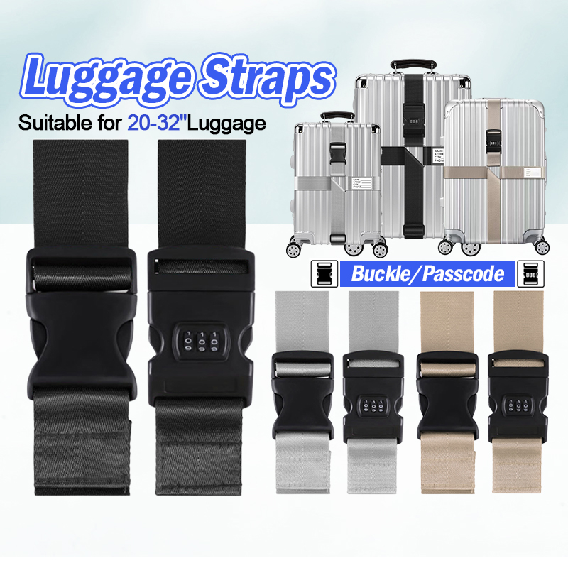 🔥Premium Luggage Strap - Passcode Lock Bag Suitcase Adjustable Belt ...