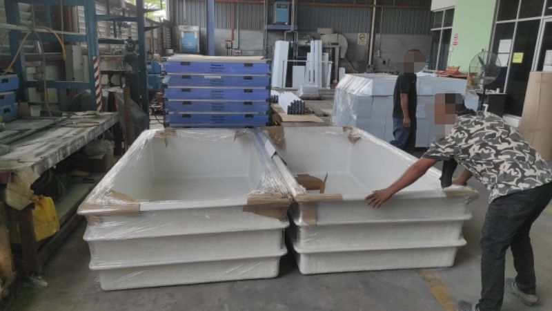 NEX 8 x4x2 White Fiberglass Fish Tank Water Pond Aquarium Premium Heavy ...