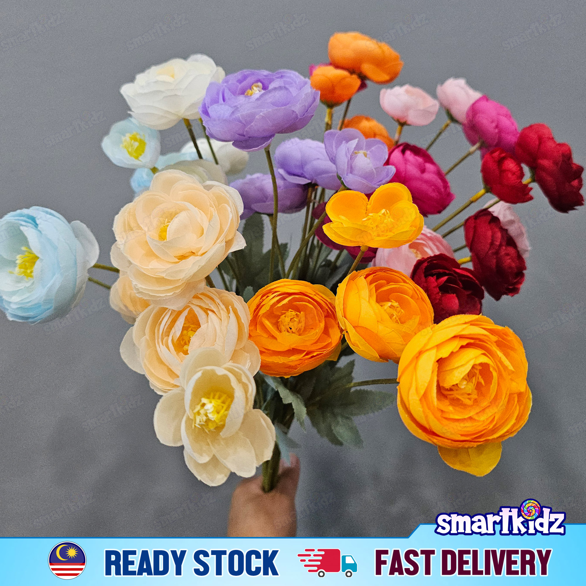 [1Stalk] 4 Heads Lotus Camellia Artificial Flowers | Bunga Decor ...