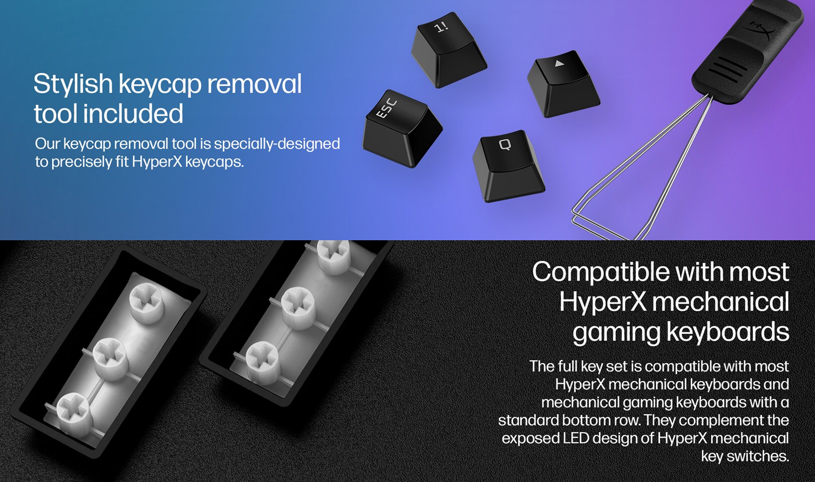 HyperX Full Key Set Keycaps - Black/White/Pink | Shopee Malaysia