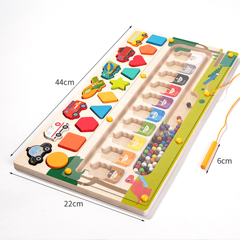 Magnetic Color and Number Matching Game/Montessori Educational Wooden ...