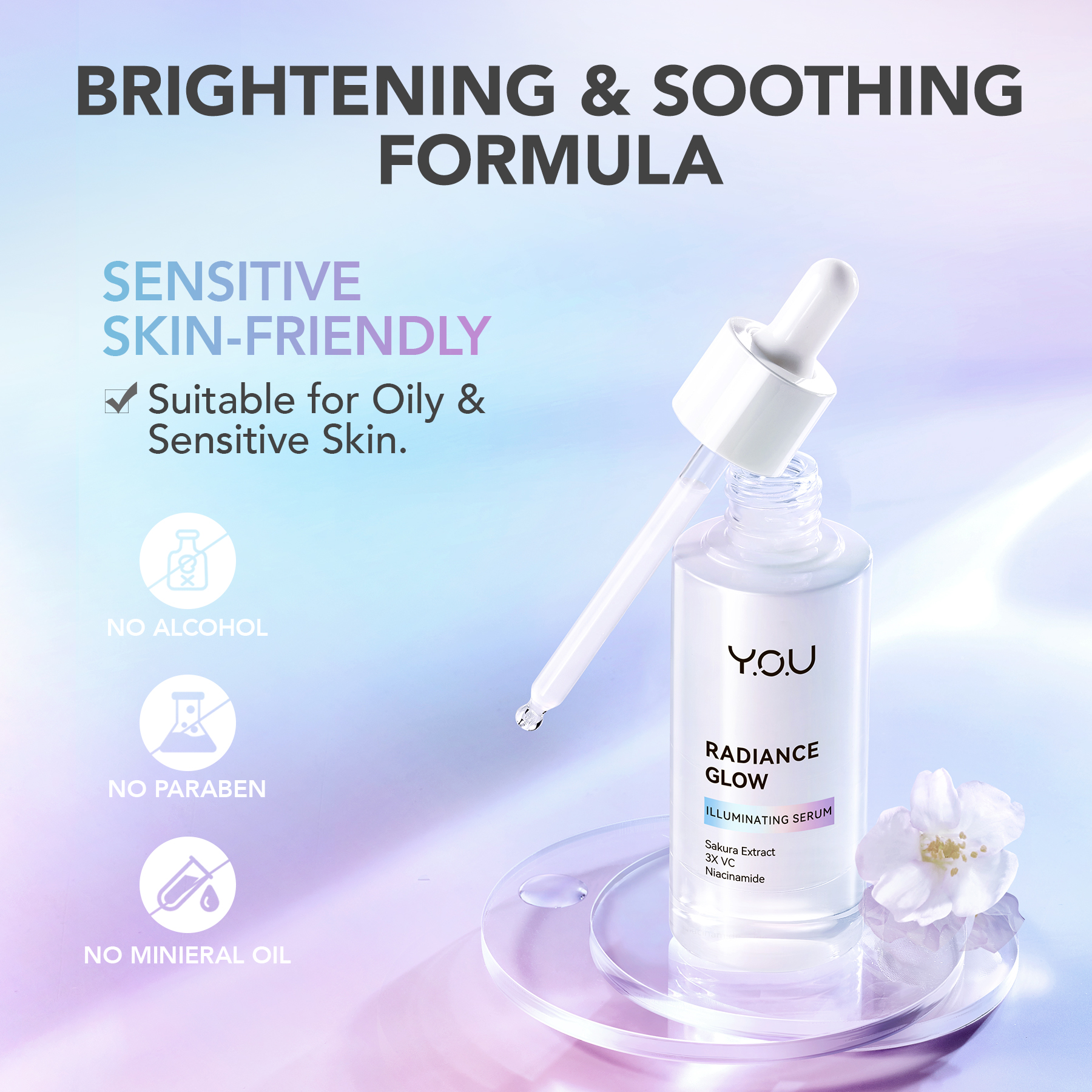 YOU Radiance Glow Starter Kit | Cleanser Serum Day Cream Night Gel with ...