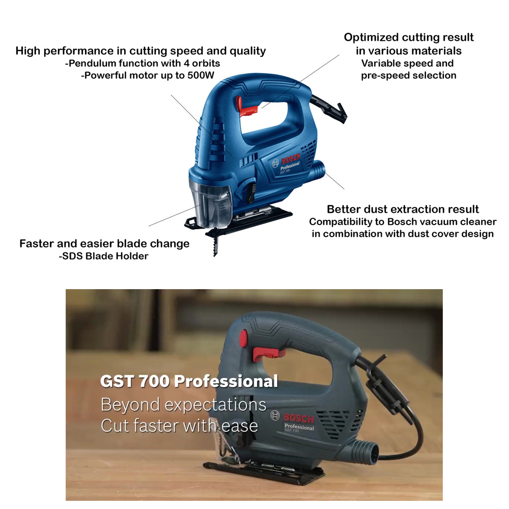 BOSCH GST680 OR GST700 ELECTRIC JIG SAW 500W PROFESSIONAL C/W SOFT ...