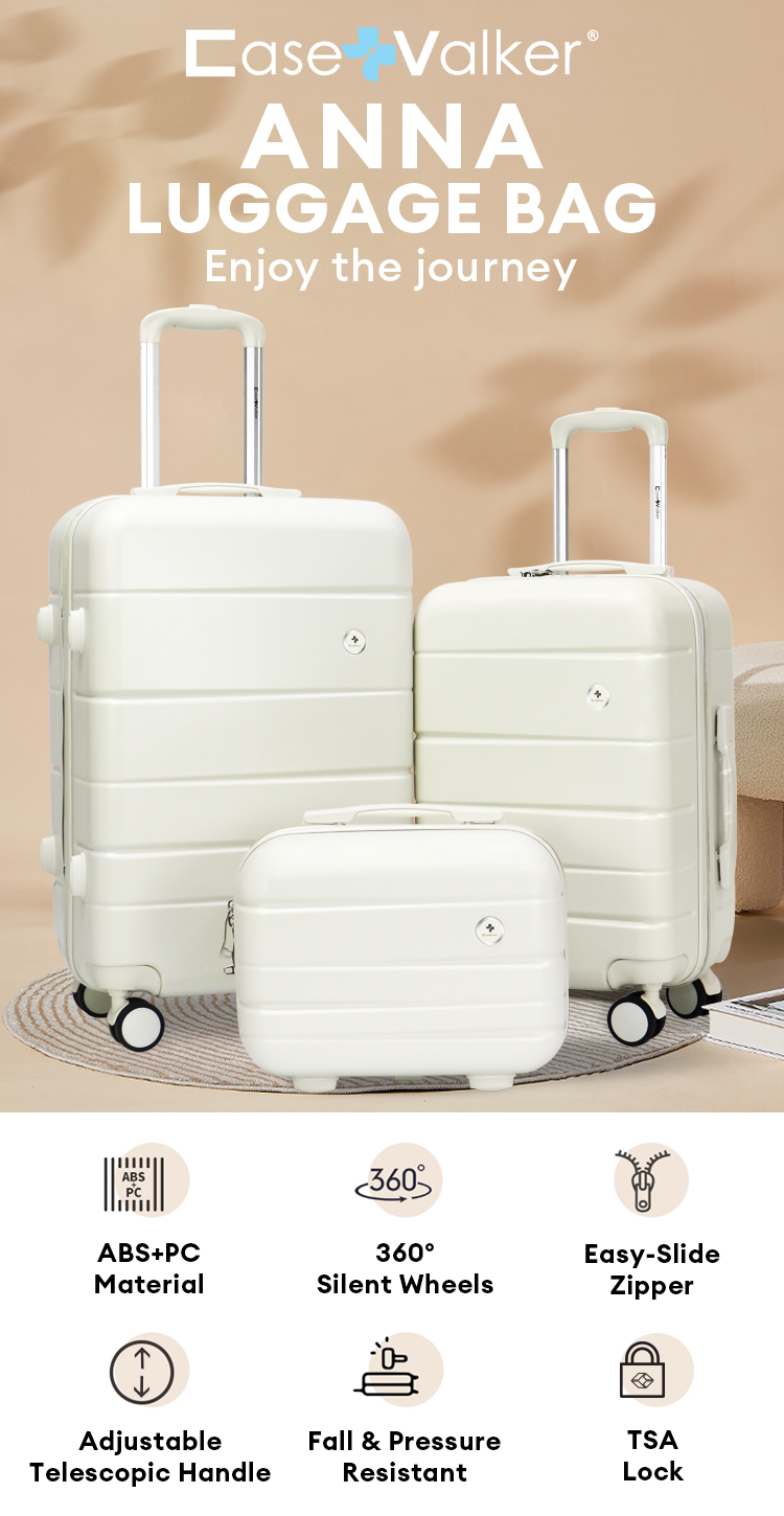 Case Valker Anna 24 inches PC+ABS Hard Case Luggage TSA Lock (24") Beg ...