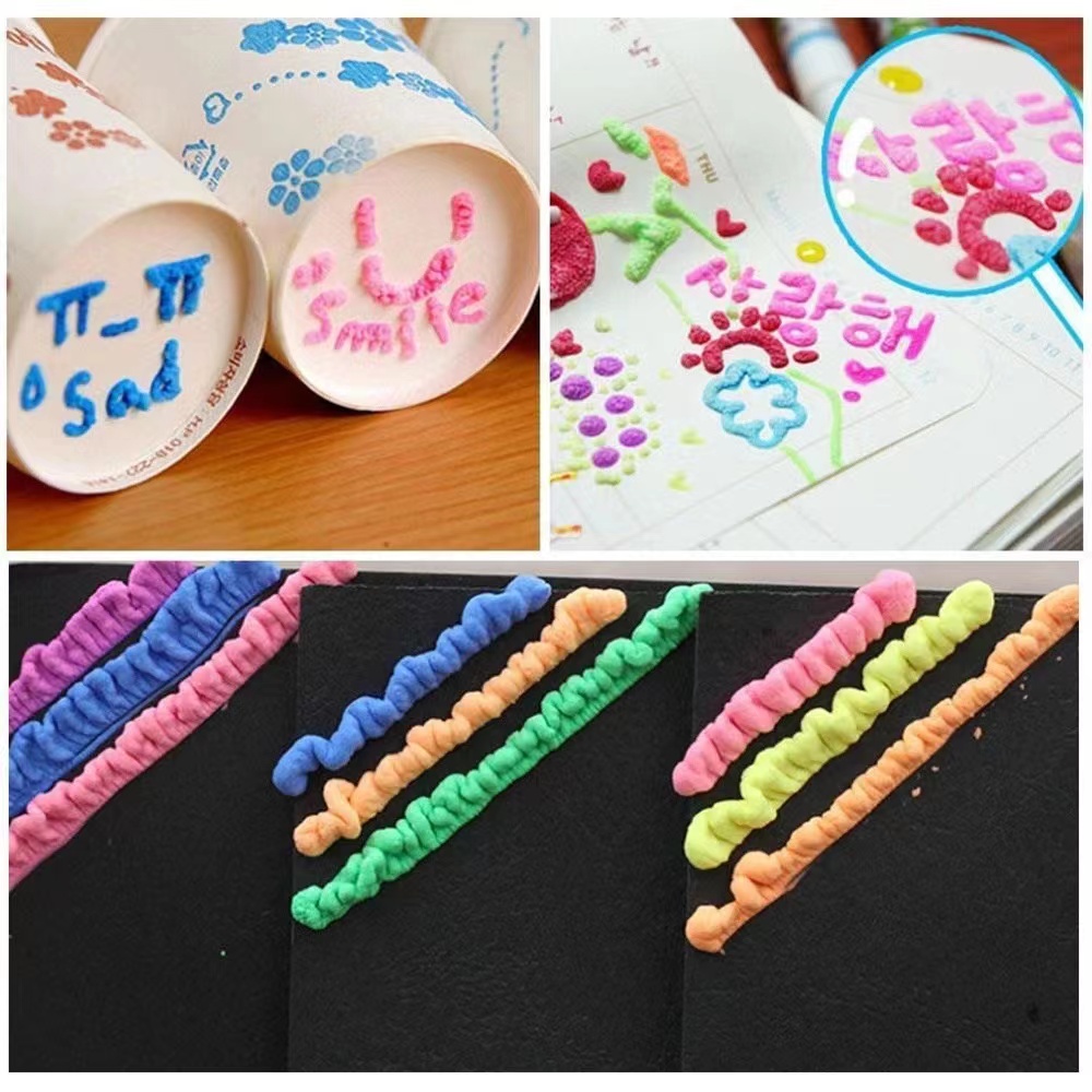 Popcorn Paint Pen Puffy Embellish Decorate Bubble Graffiti DIY ...