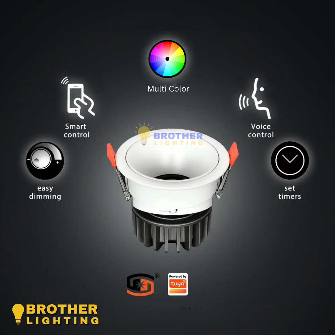 [Smart Anti Glare] 12W RGB LED Eye ball Recessed Spotlight LED Eyeball ...