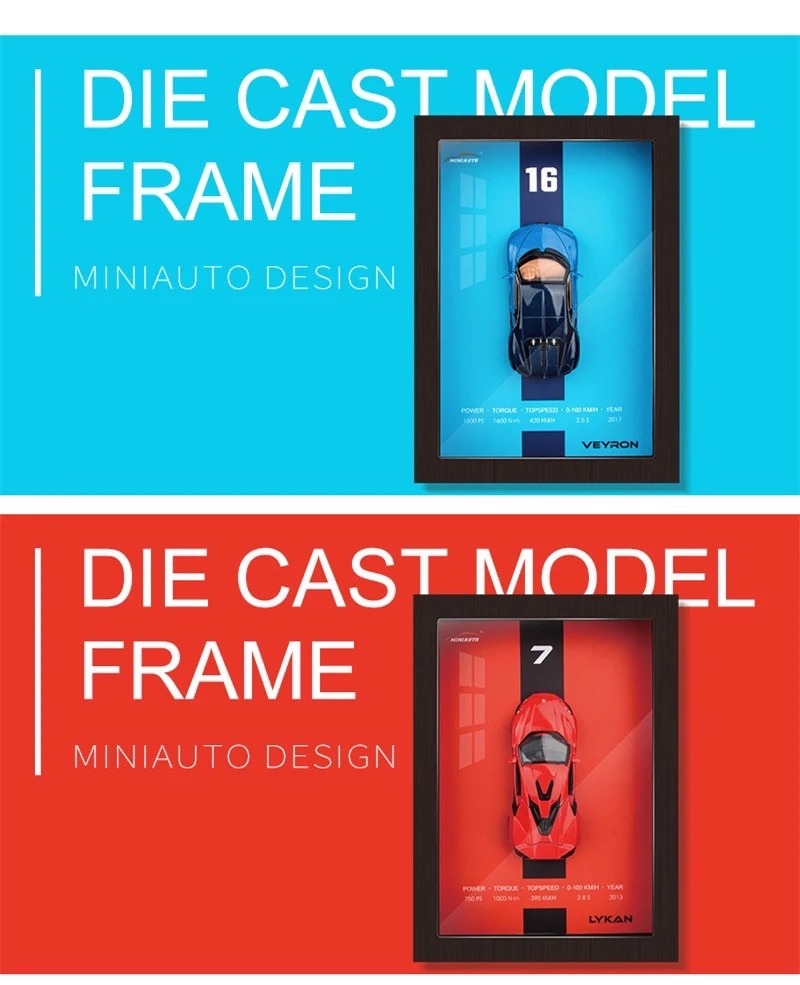 FEO 1/32 Diecast Car Model Frame Photo Frame Home Deco Alloy Car Toys ...