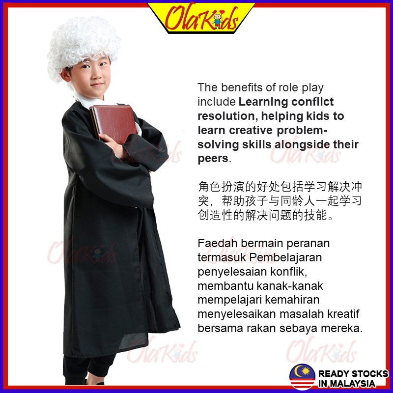 🔥READY STOCK🔥 OLAKIDS Lawyer Costume Role Play Pretend Play Lawyer ...