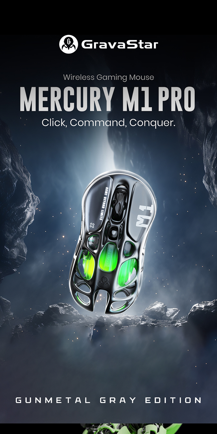 GravaStar Mercury M1 Pro Wireless Gaming Mouse MICE 5 Light Mode Highly ...