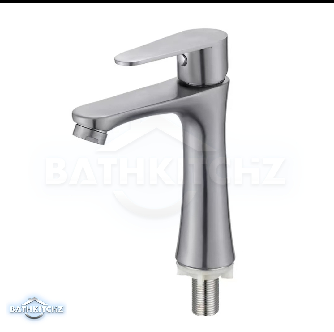 BATHKITCHZ 304 Stainless Steel Basin Cold Tap Basin Faucet Cold Water ...