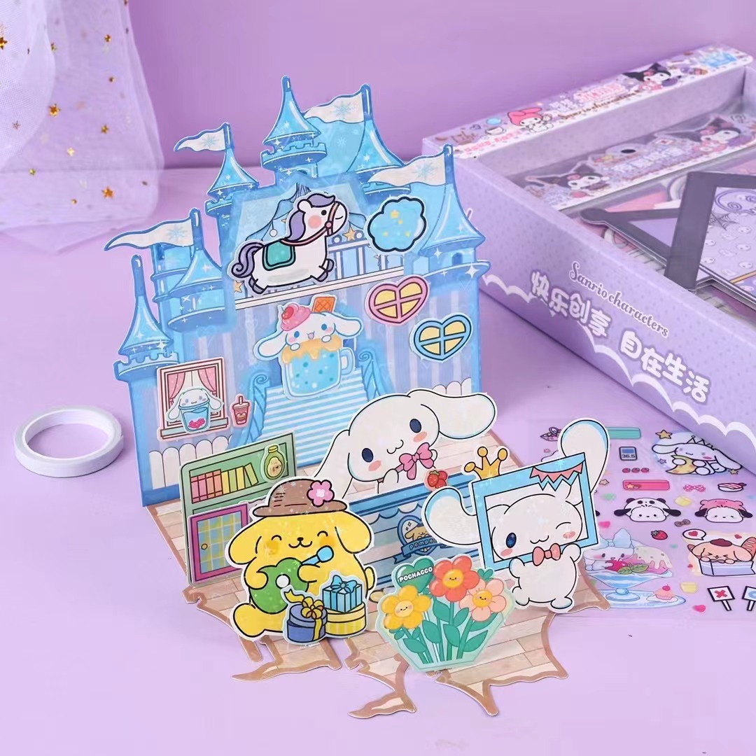 Sanrio Quiet Book Castle Series Kuromi Quiet Book Sanrio Castle 3D ...