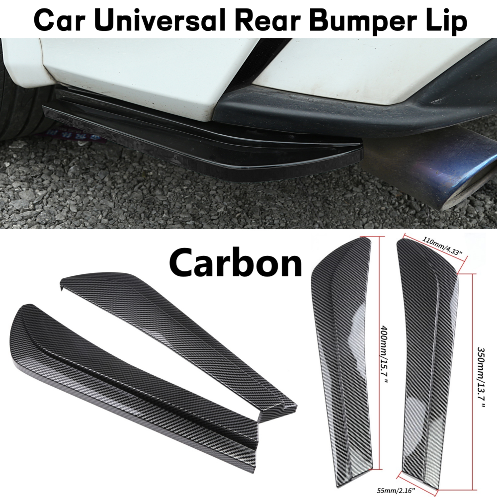 Car Universal Rear Bumper Lip Diffuser Winglet Wings Anti-crash ...